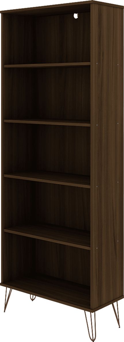 Adenmoor Brown Dark Wood Bookcase - Rooms To Go