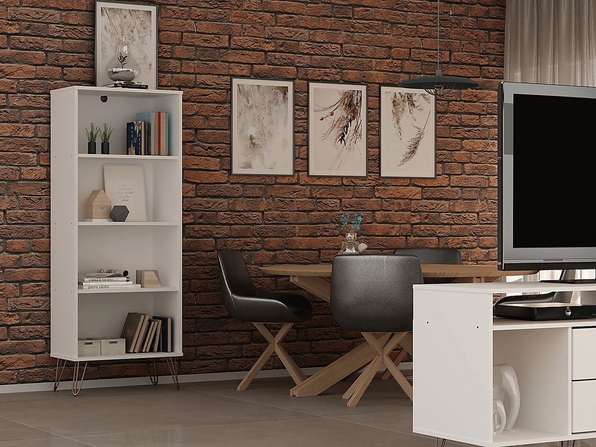 Adenmoor White Colors,White Bookcase | Rooms to Go