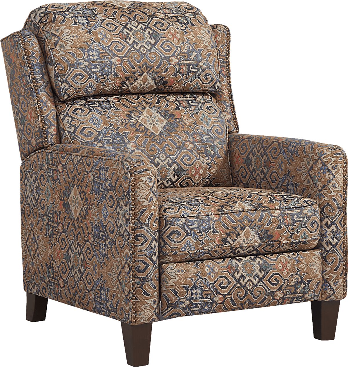 Adorelli Brown Polyester Fabric Push Back Recliner | Rooms to Go