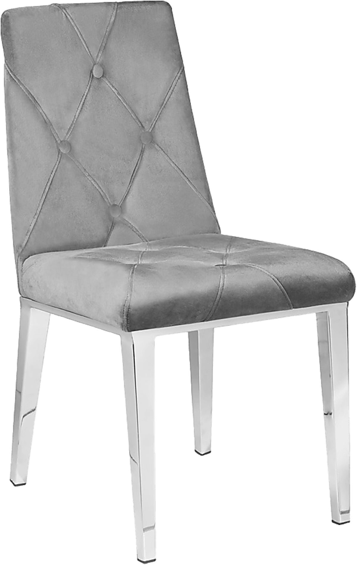 Adriatie I Silver Gray Velvet Plush Dining Chair | Rooms to Go