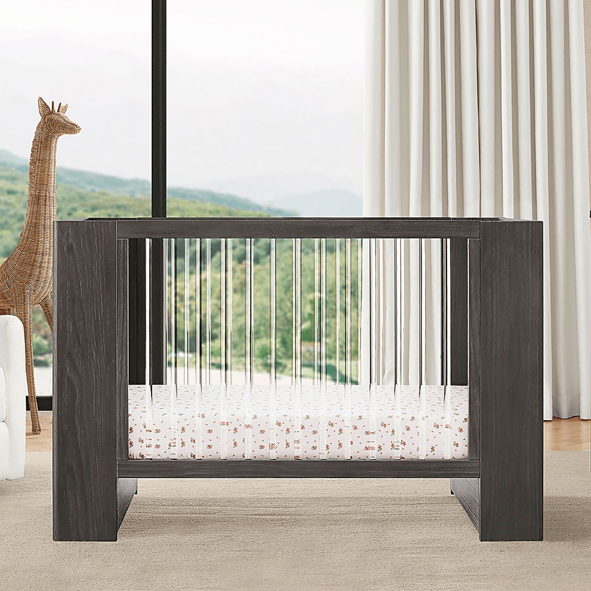 Delta Children Aerin Rustic Gray Crib | Rooms to Go