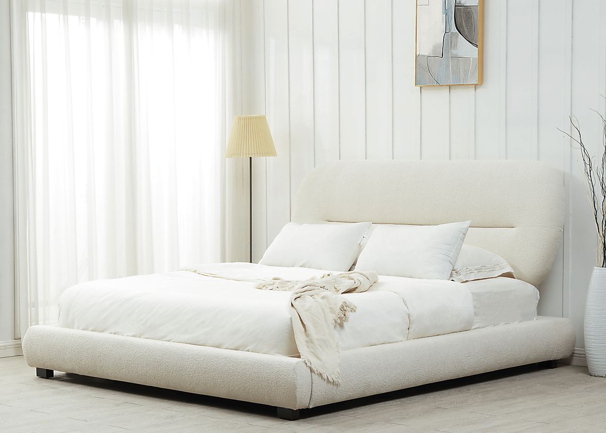 Agatha Off-White Beige,White King Bed | Rooms to Go