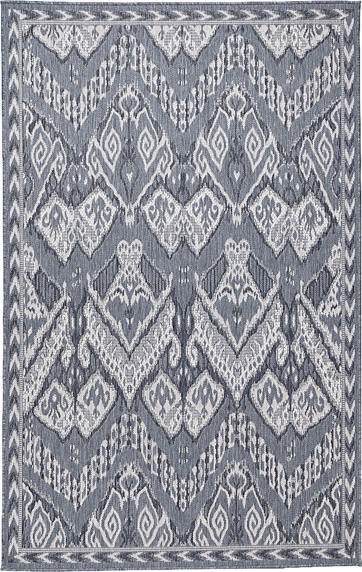 Agrippa Dark Blue Outdoor Rug | Rooms to Go