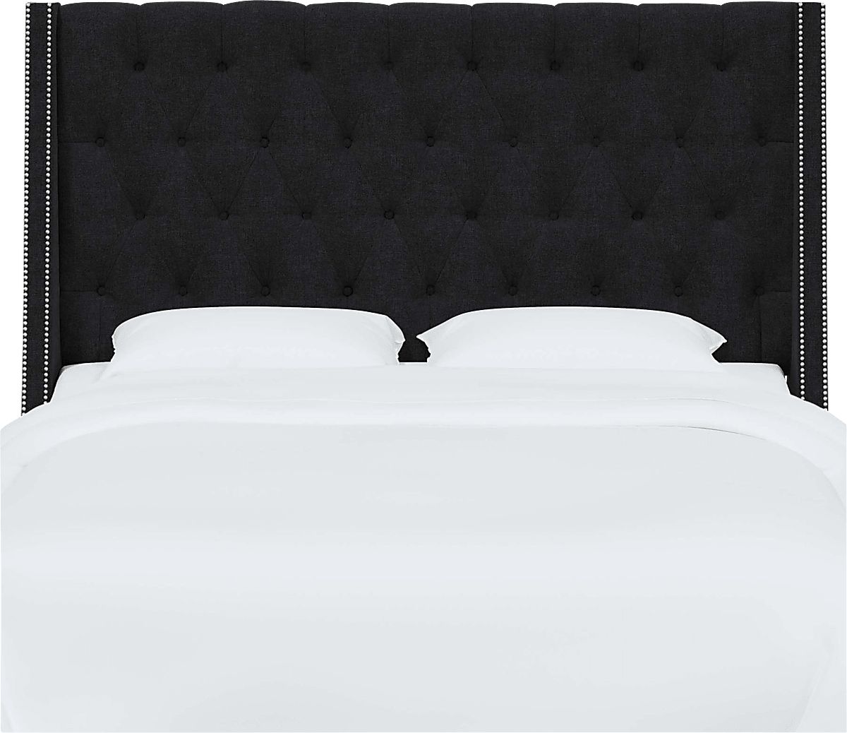 Aidyl Black Linen,Polyester Fabric Queen Headboard | Rooms to Go