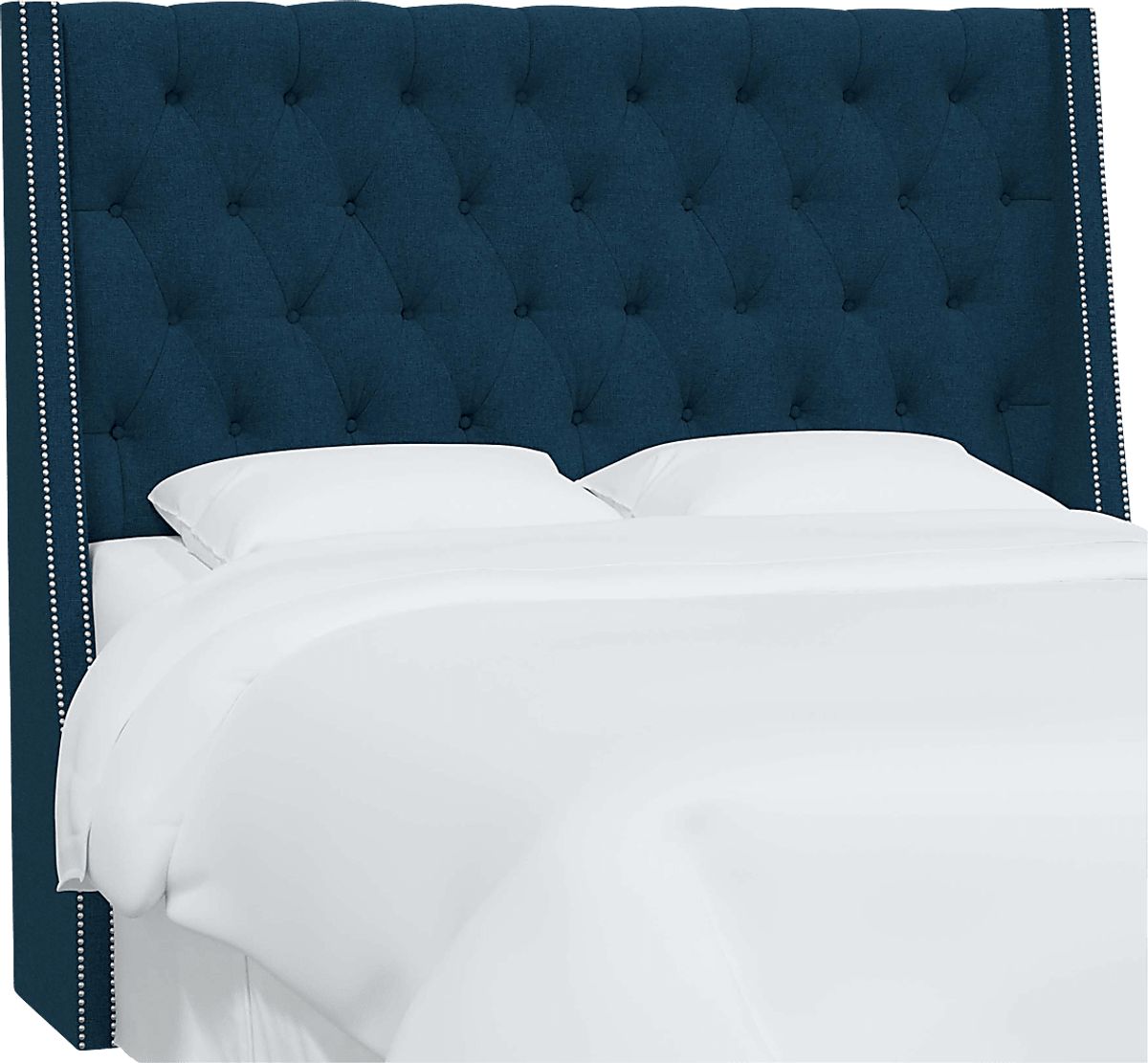 Aidyl Blue Linen,Polyester Fabric Queen Headboard | Rooms to Go