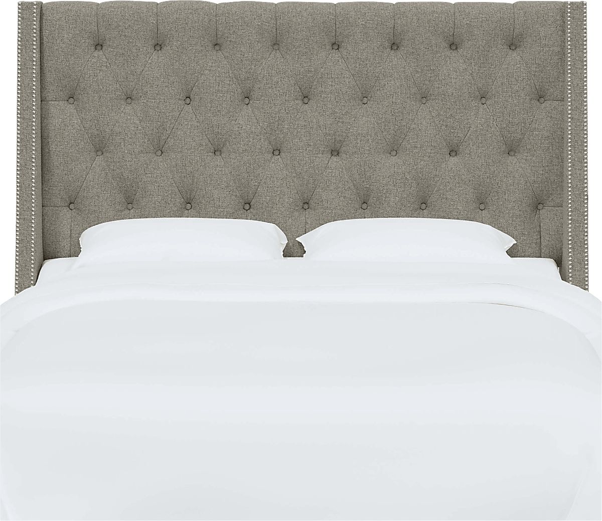 Aidyl Dark Gray Linen,Polyester Fabric Full Headboard | Rooms to Go