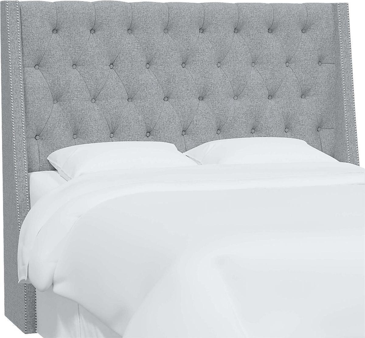 Aidyl Gray Linen,Polyester Fabric King Headboard | Rooms to Go