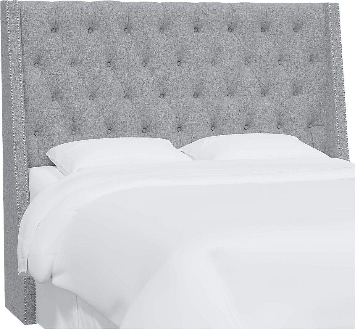 Aidyl Gray Linen,Polyester Fabric King Headboard | Rooms to Go