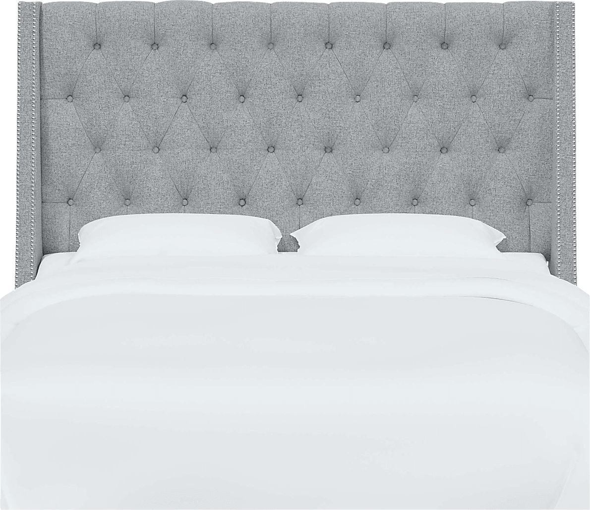 Aidyl Gray Linen,Polyester Fabric Queen Headboard - Rooms To Go