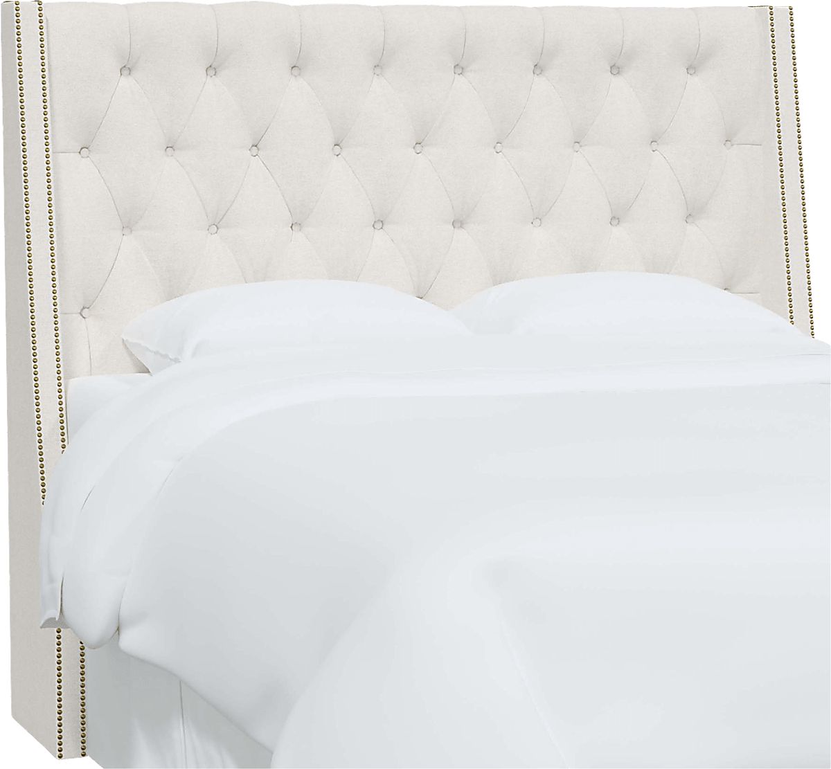 Aidyl White Linen,Polyester Fabric Queen Headboard | Rooms to Go