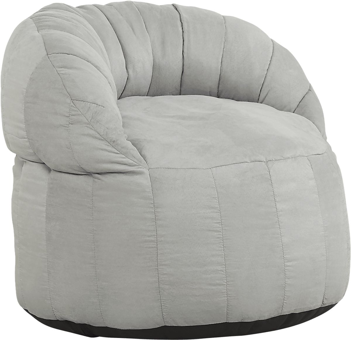 Aidyn Light Gray Microfiber Bean Bag Chair - Rooms To Go