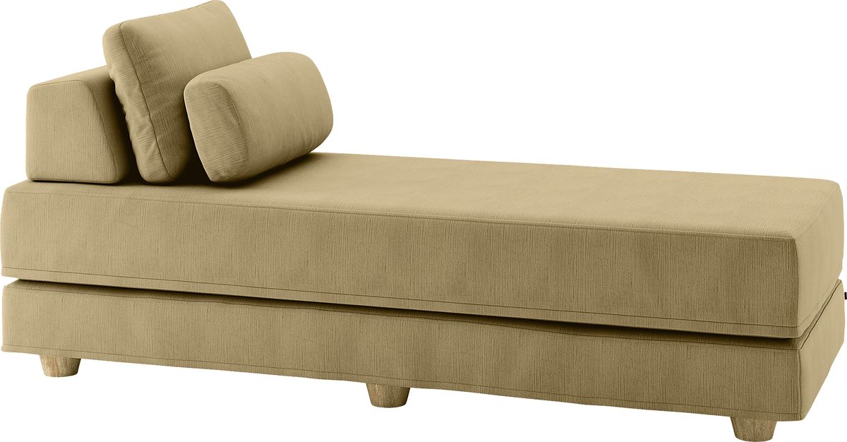 Aignathser Maple Light Wood Camel Brown Polyester Fabric Daybed | Rooms ...