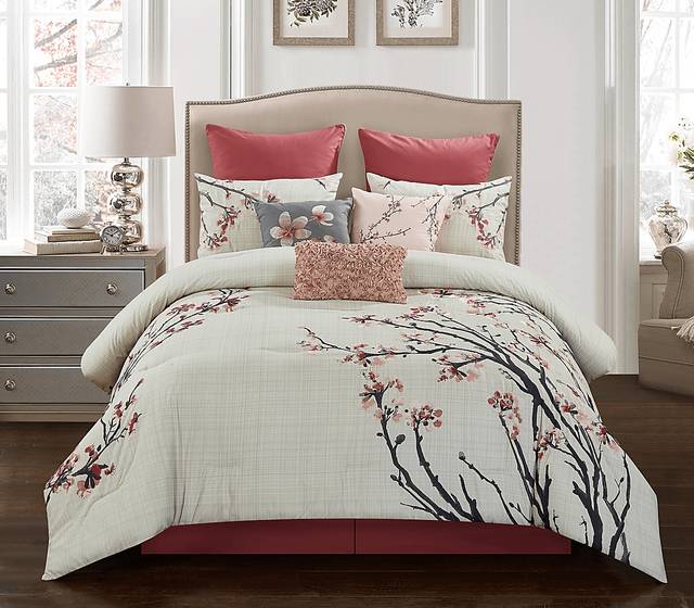 Aika Spice Orange 10 Pc King Comforter Set | Rooms to Go