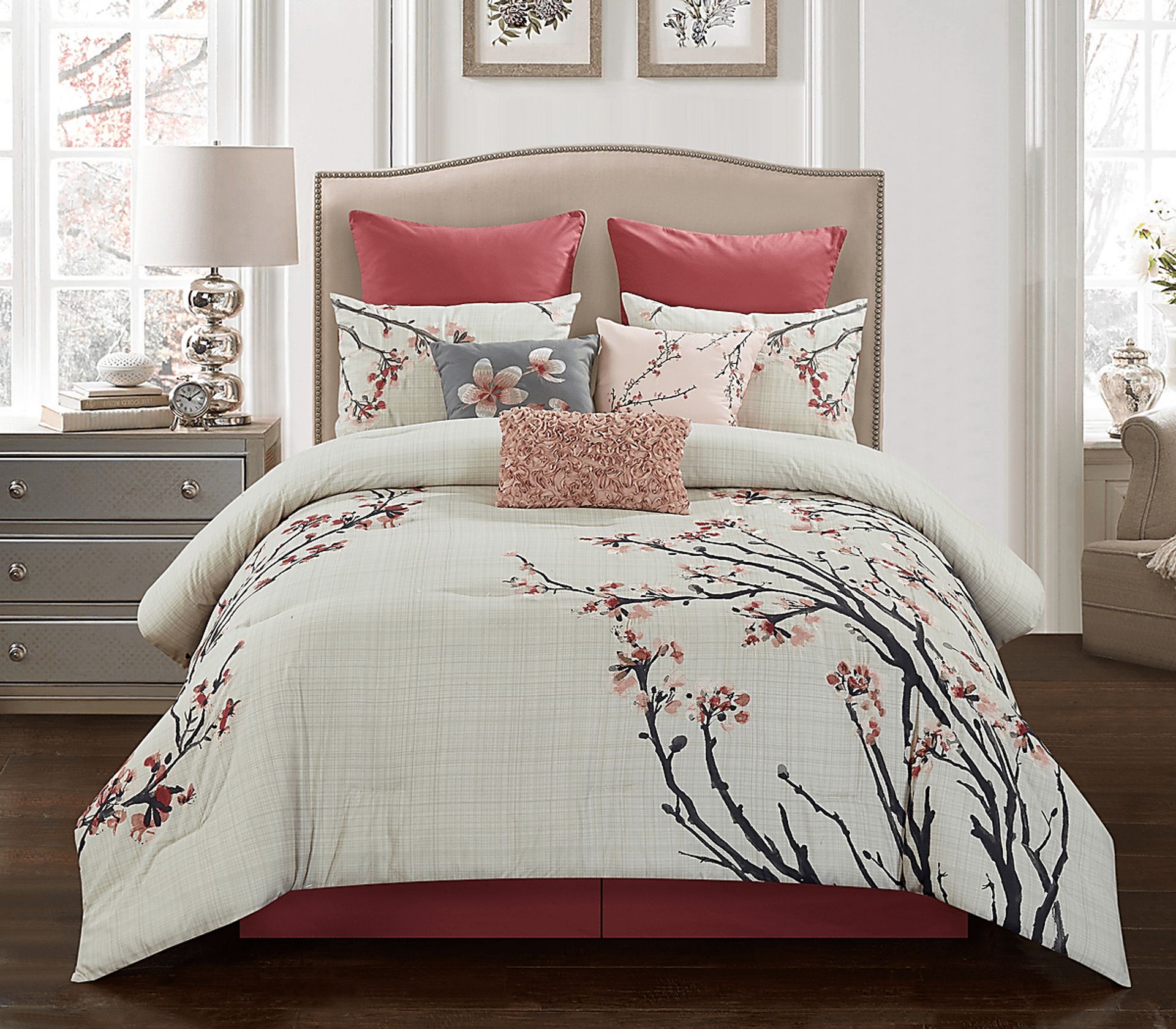 Aika Spice Orange 10 Pc King Comforter Set | Rooms to Go