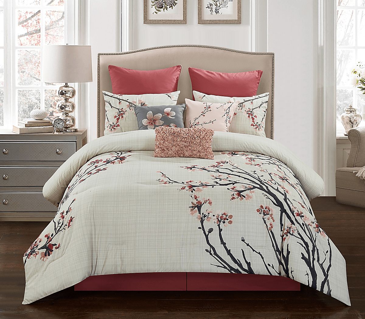 Aika Spice Orange 10 Pc King Comforter Set | Rooms to Go