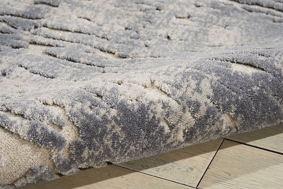 Ailine Gray Polyester Fabric Rug | Rooms to Go