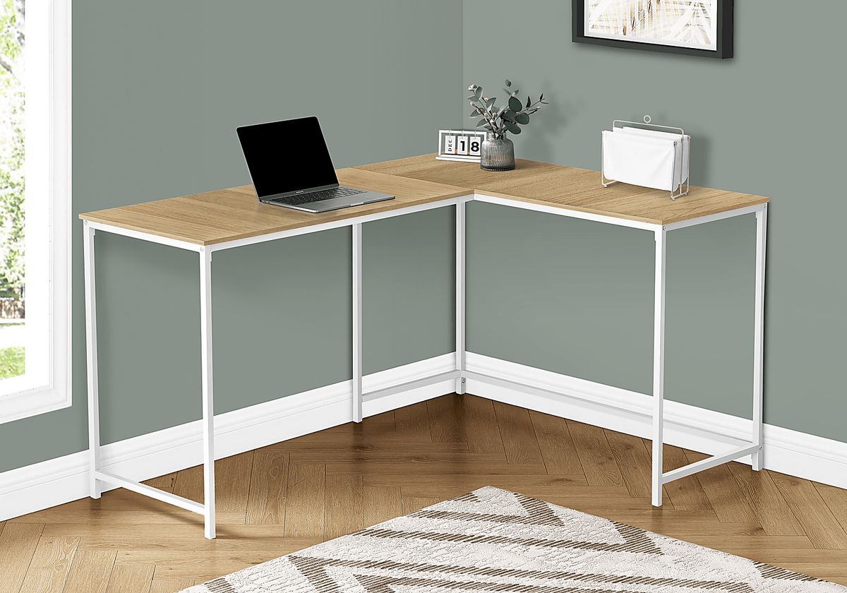 Airleigh Natural Light Wood Desk | Rooms to Go