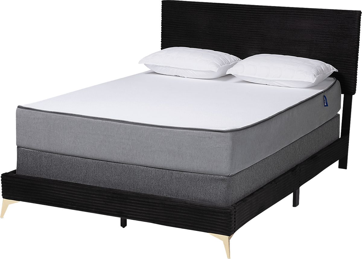 Alachua Black Polyester Fabric Queen Bed | Rooms to Go