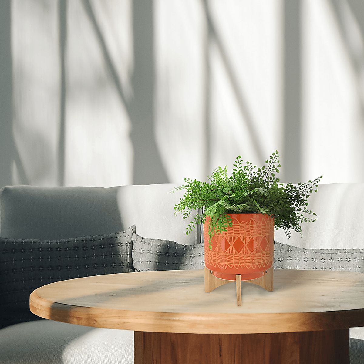 Aladena Orange Colors Orange,Red Planter | Rooms to Go