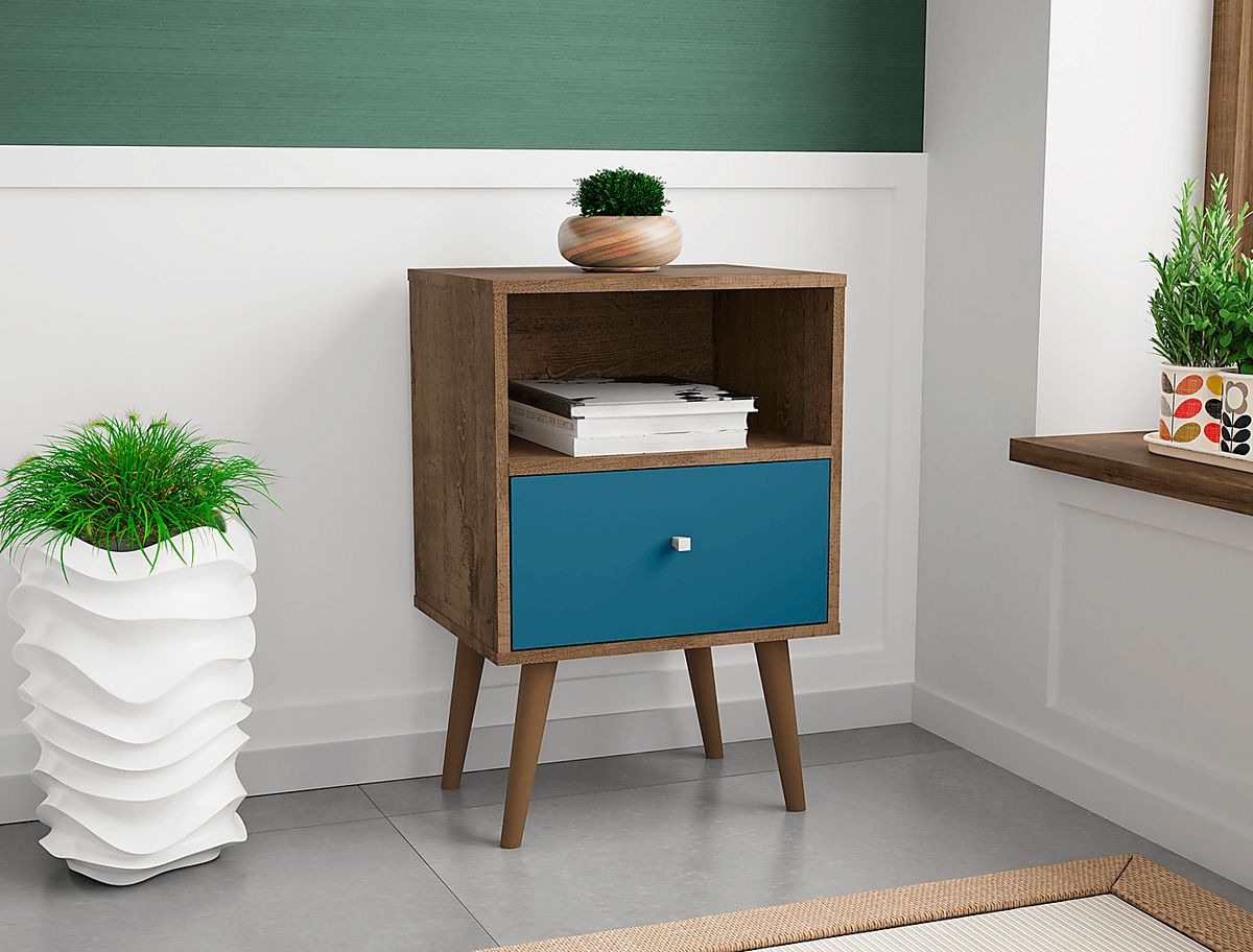 Alamitos IV Aqua Blue Nightstand | Rooms to Go