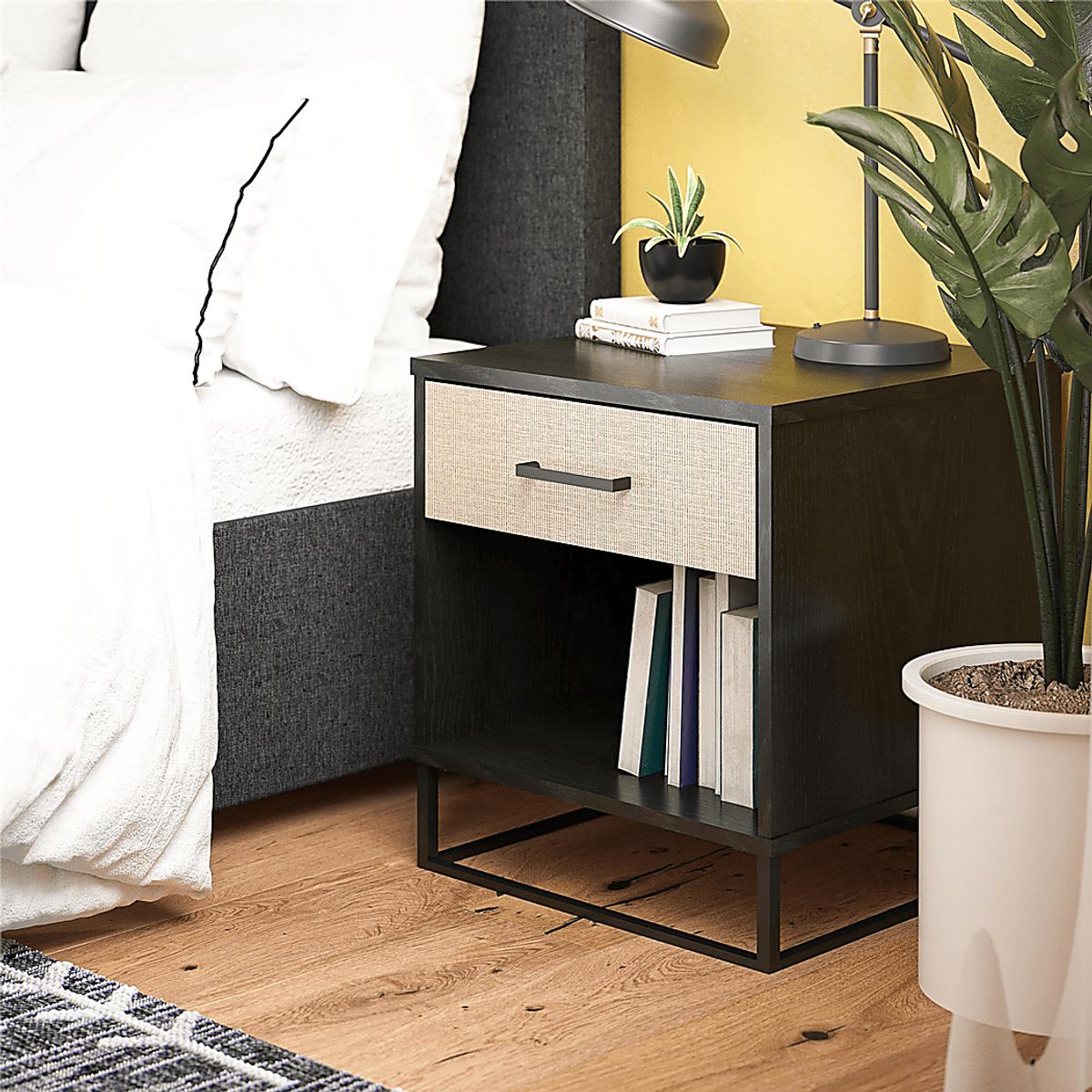 Alamy Black Black,Colors Nightstand | Rooms to Go