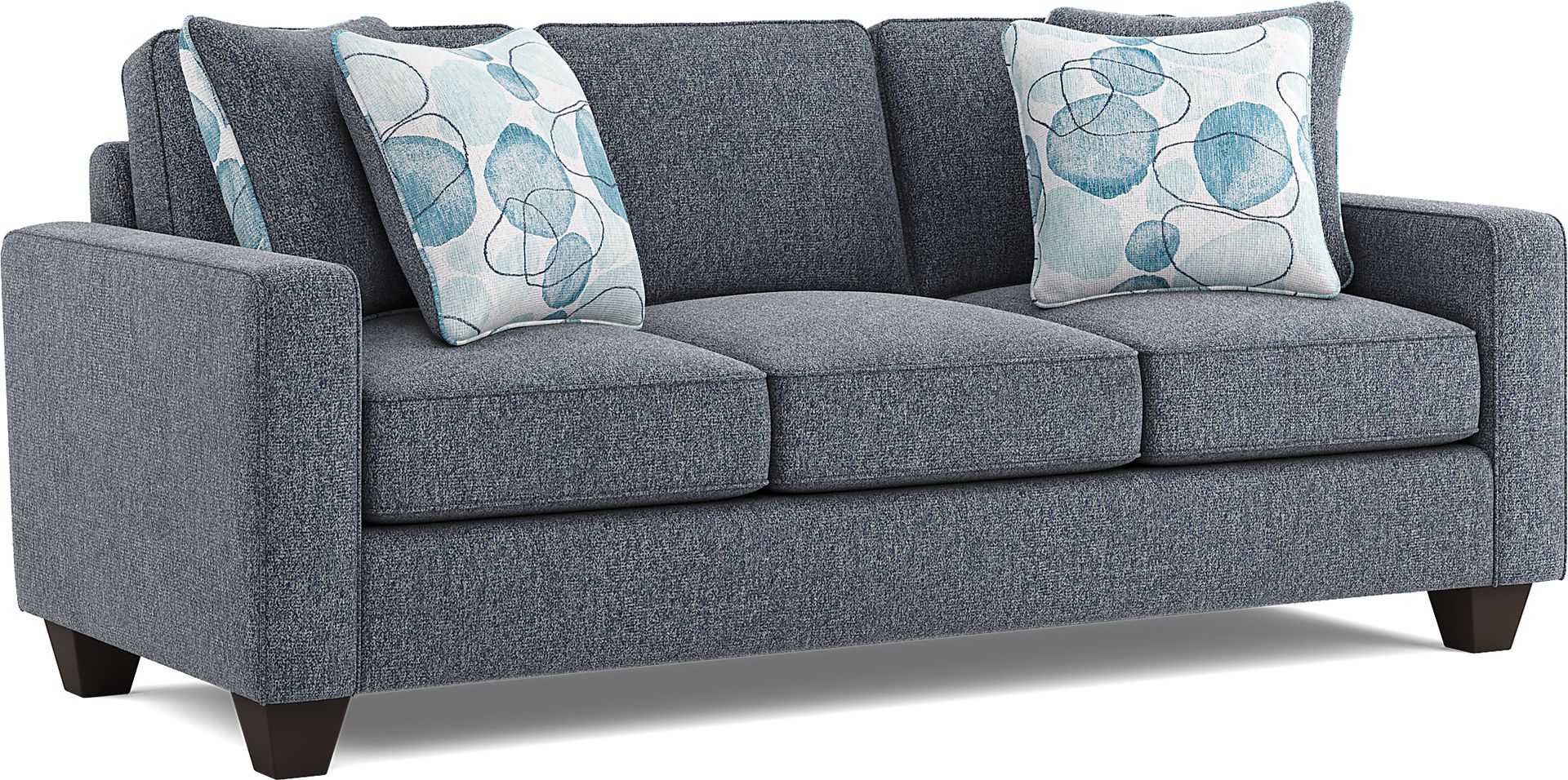 Alanis Bay Blue Woven Premium Sleeper Sofa | Rooms to Go