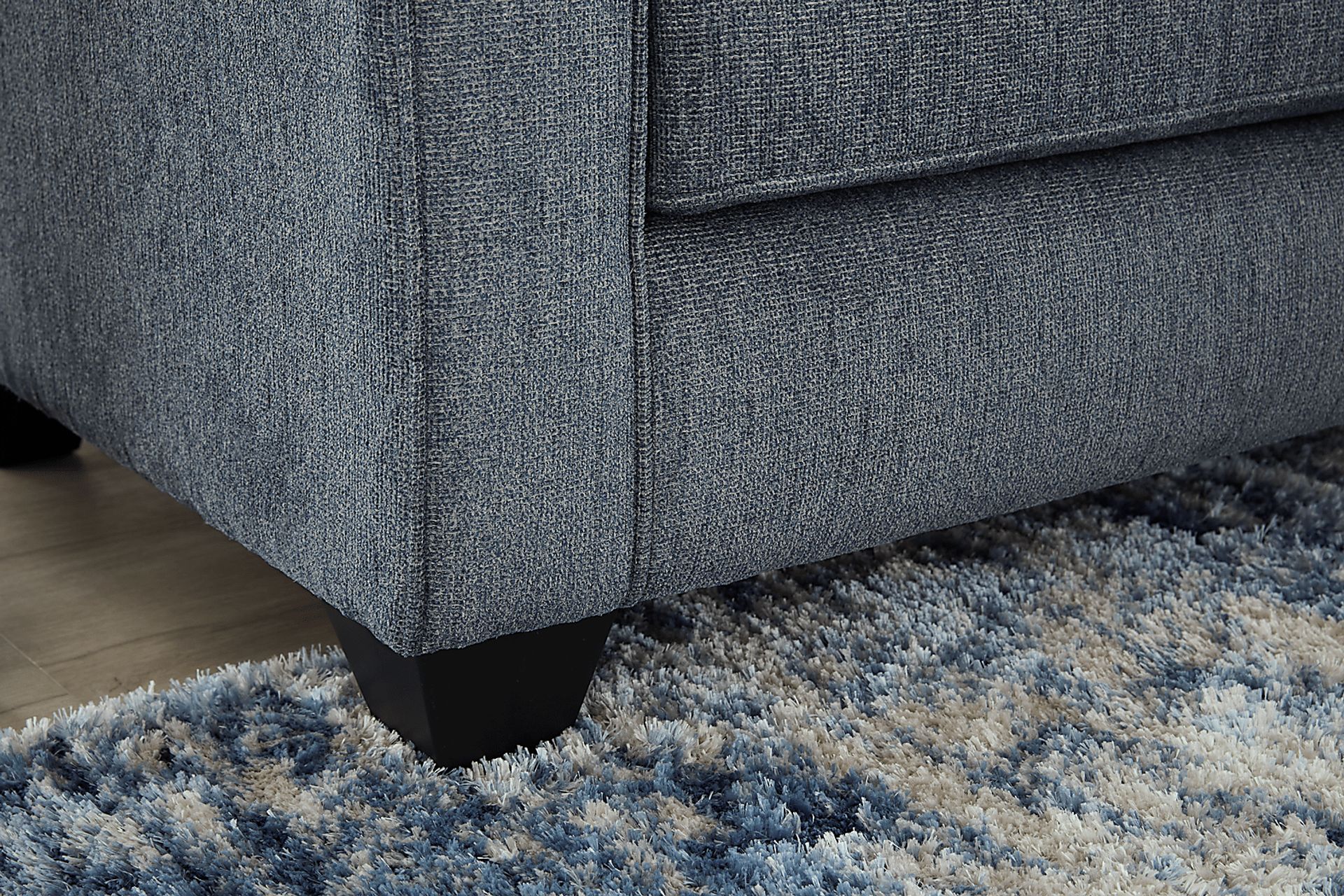 Alanis Bay Blue Woven Sofa Chaise | Rooms to Go