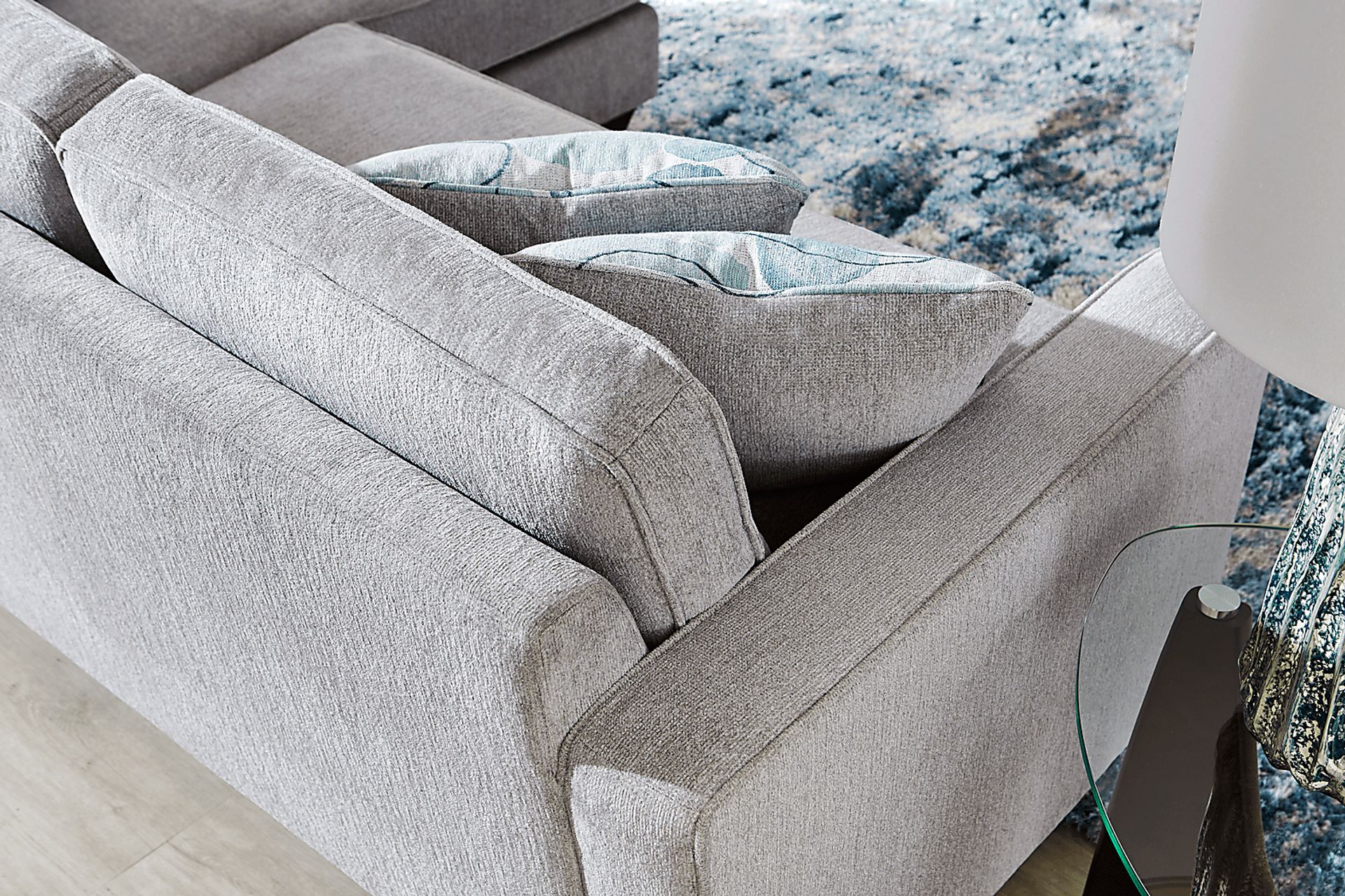 Alanis Bay Gray Woven Sofa Chaise | Rooms to Go