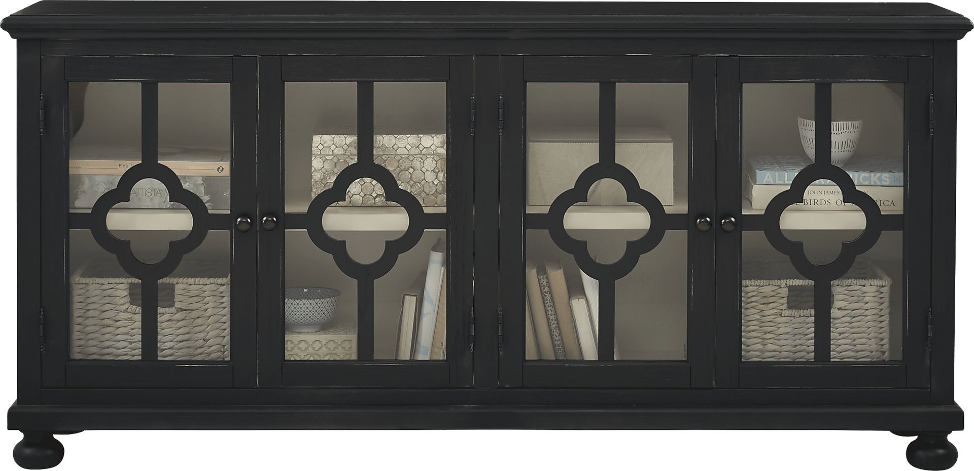 Alanna Black Black Colors Four Door Accent Cabinet Rooms To Go