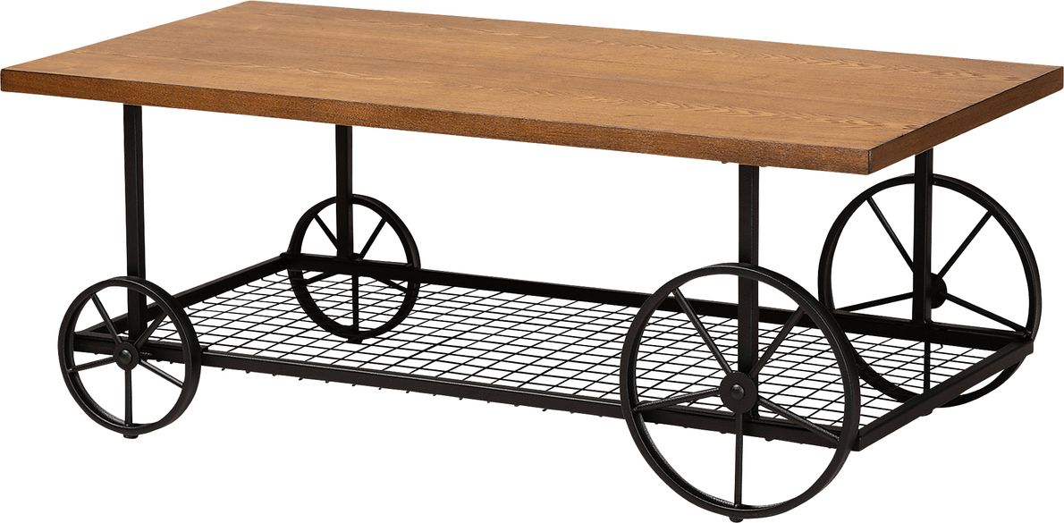 Alanson Brown Dark Wood Cocktail Table - Rooms To Go