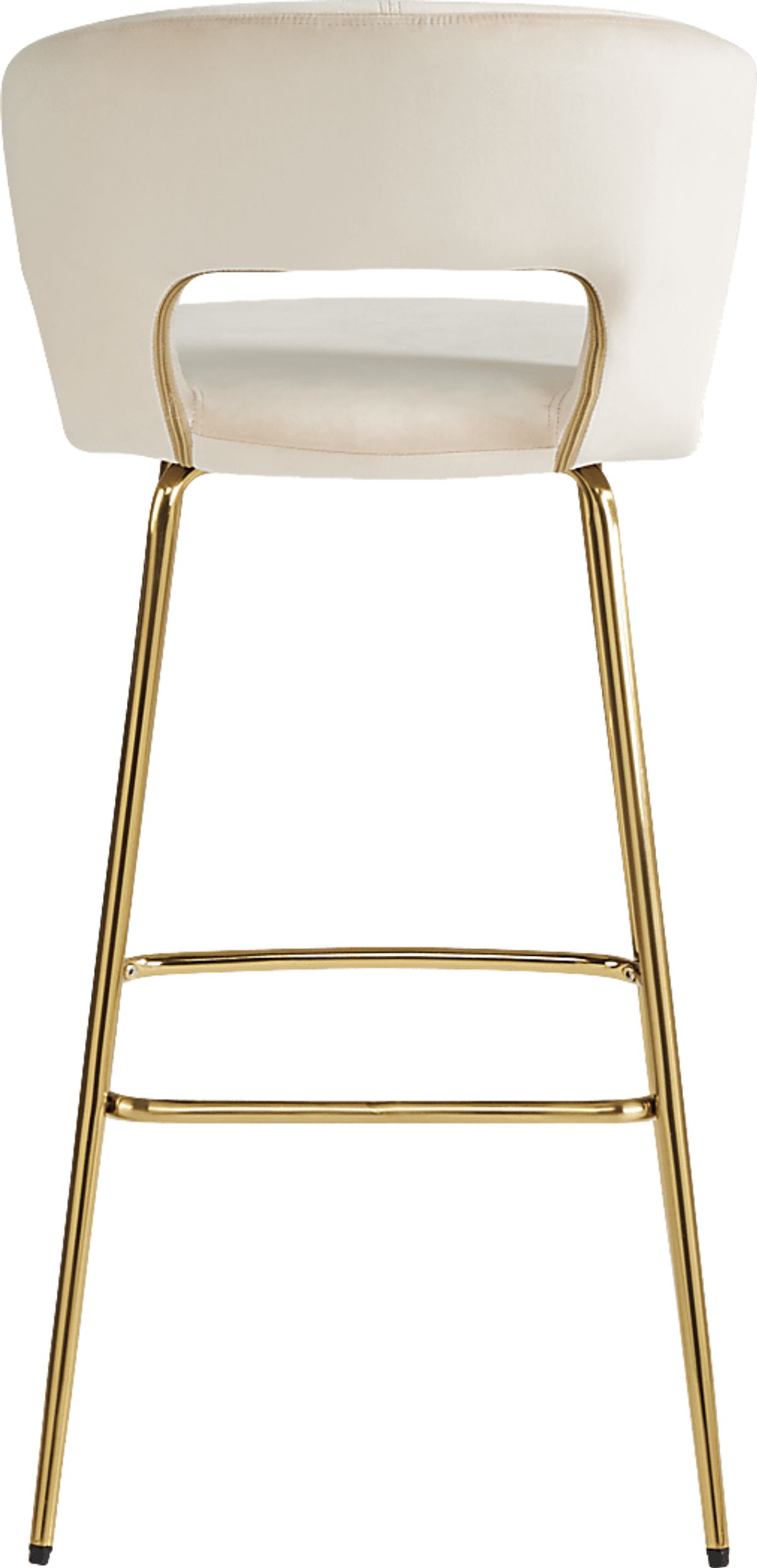Alastor Khaki Beige,Brown Velvet Plush Cut Out Barstool | Rooms to Go