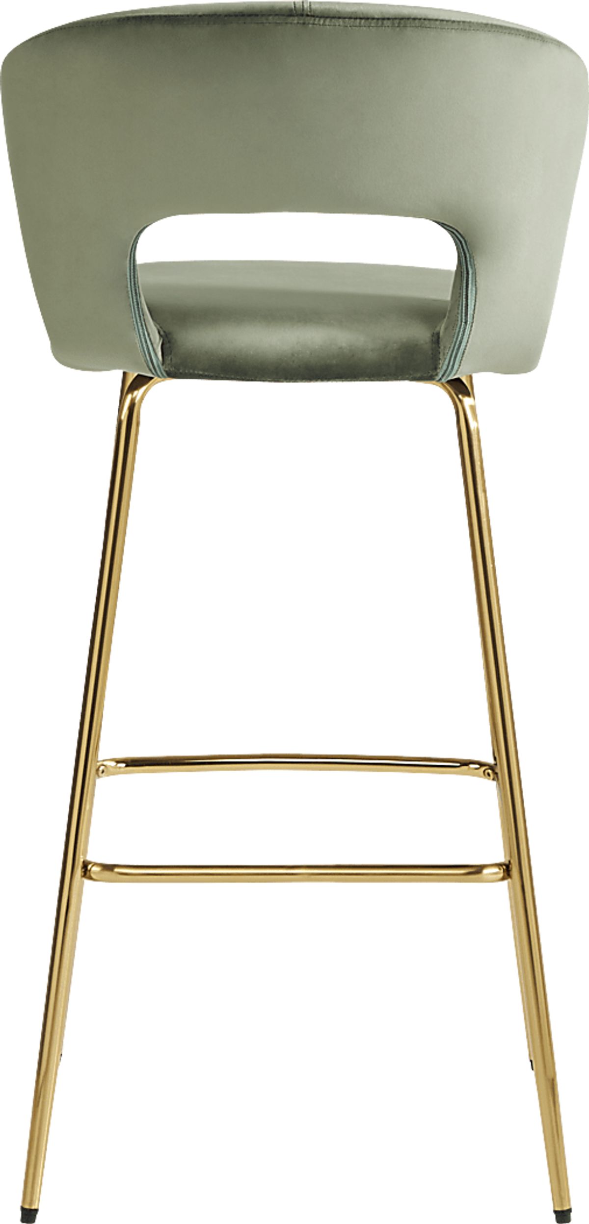 Alastor Sage Green Velvet Plush Cut Out Barstool | Rooms to Go