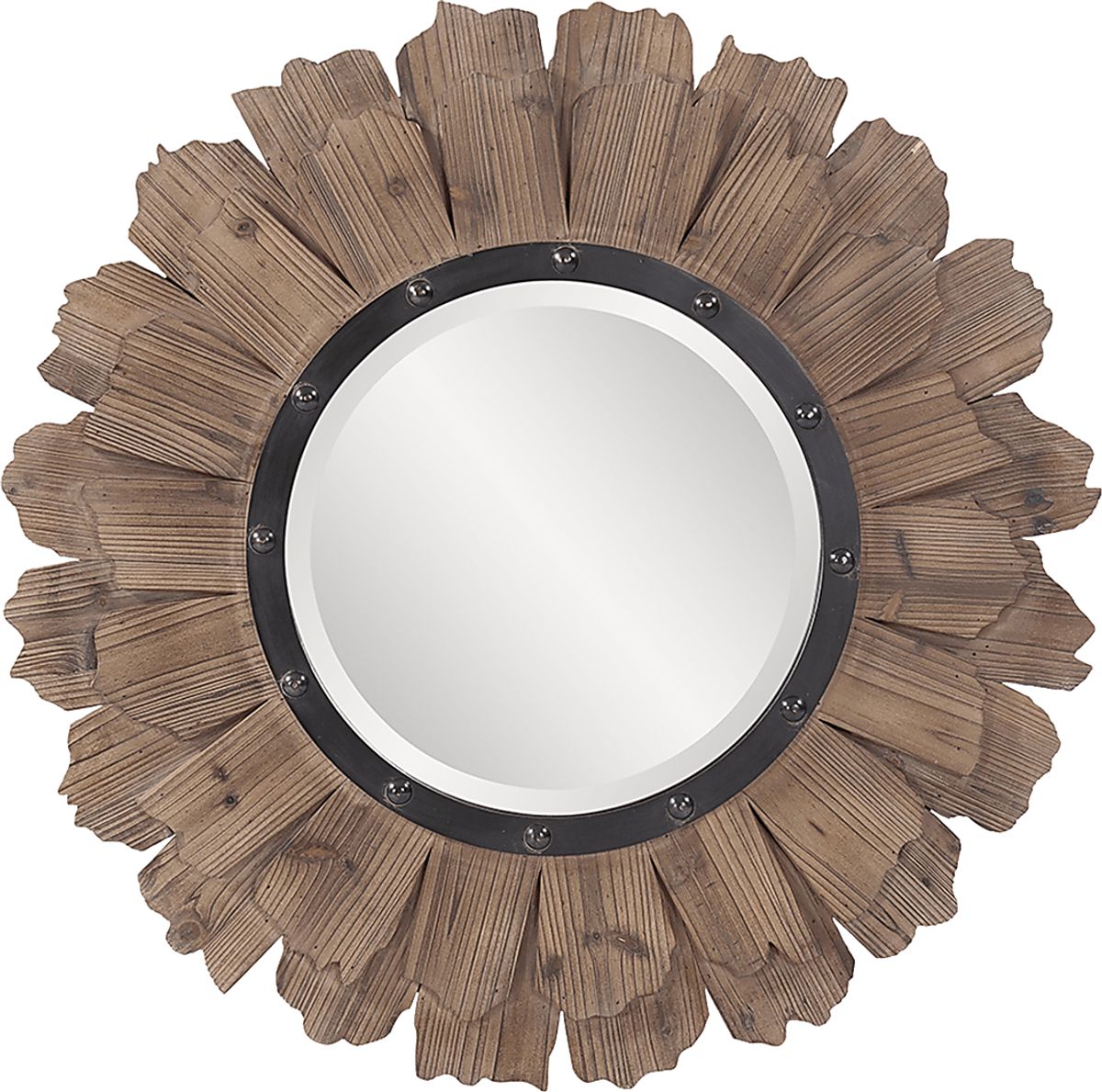 Albani Natural Light Wood Mirror | Rooms to Go