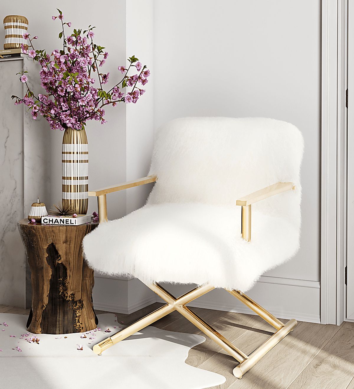 Albee White Textured Accent Chair | Rooms to Go