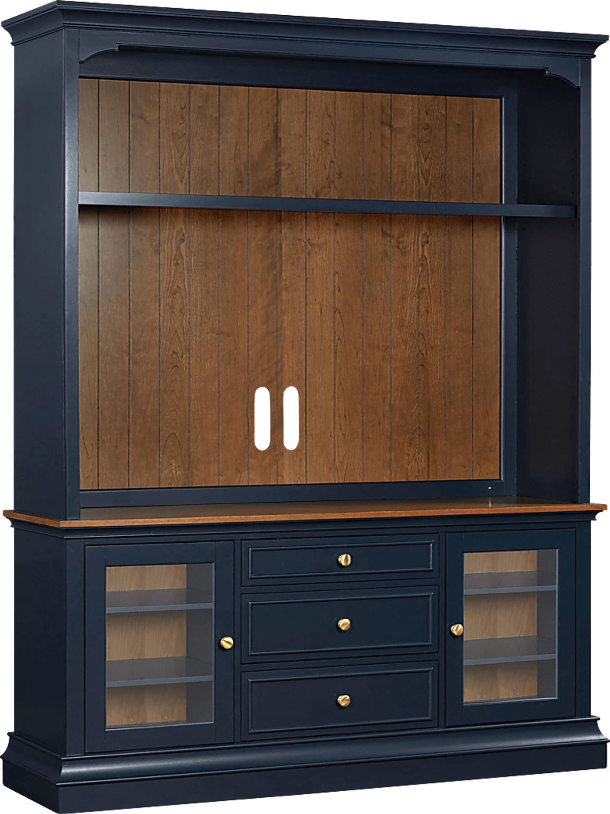 Albermarle Blue Wall Unit W/ 68.5 in. Console | Rooms to Go