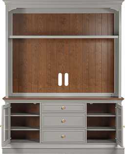 Albermarle Gray Wall Unit W/ 68.5 in. Console | Rooms to Go