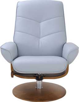 Aldays Light Blue Polyester Fabric Manual Recliner | Rooms to Go