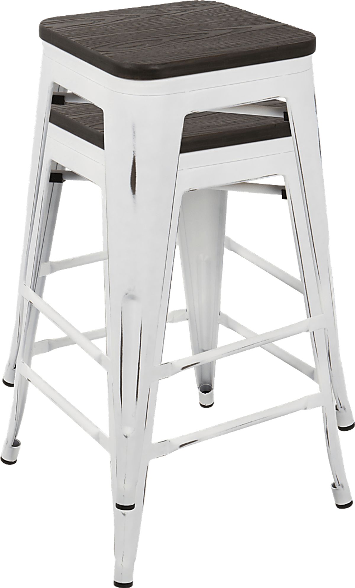 Aldersyde White Colors,White Set Of 2 Counter Height Stools | Rooms to Go