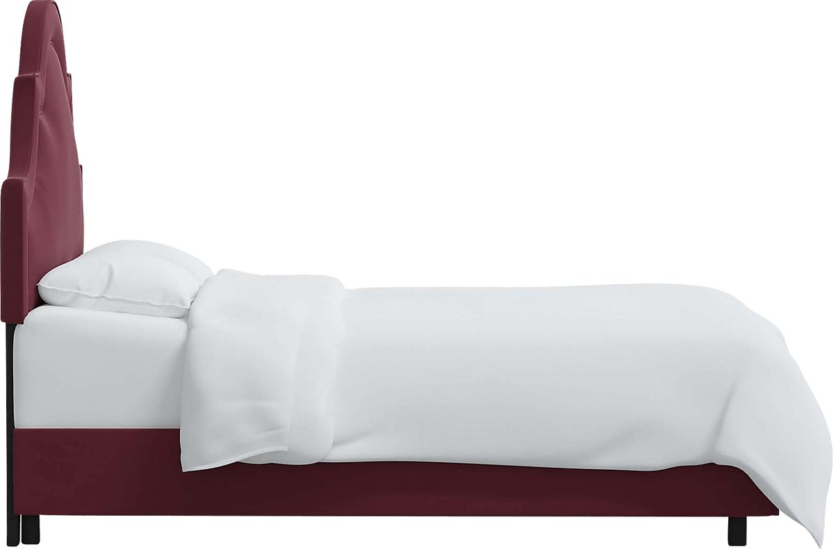 Aldimo Red Linen,Polyester Fabric Full Bed | Rooms to Go