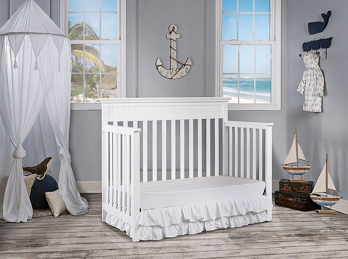 Aldridge White Convertible Crib - Rooms To Go