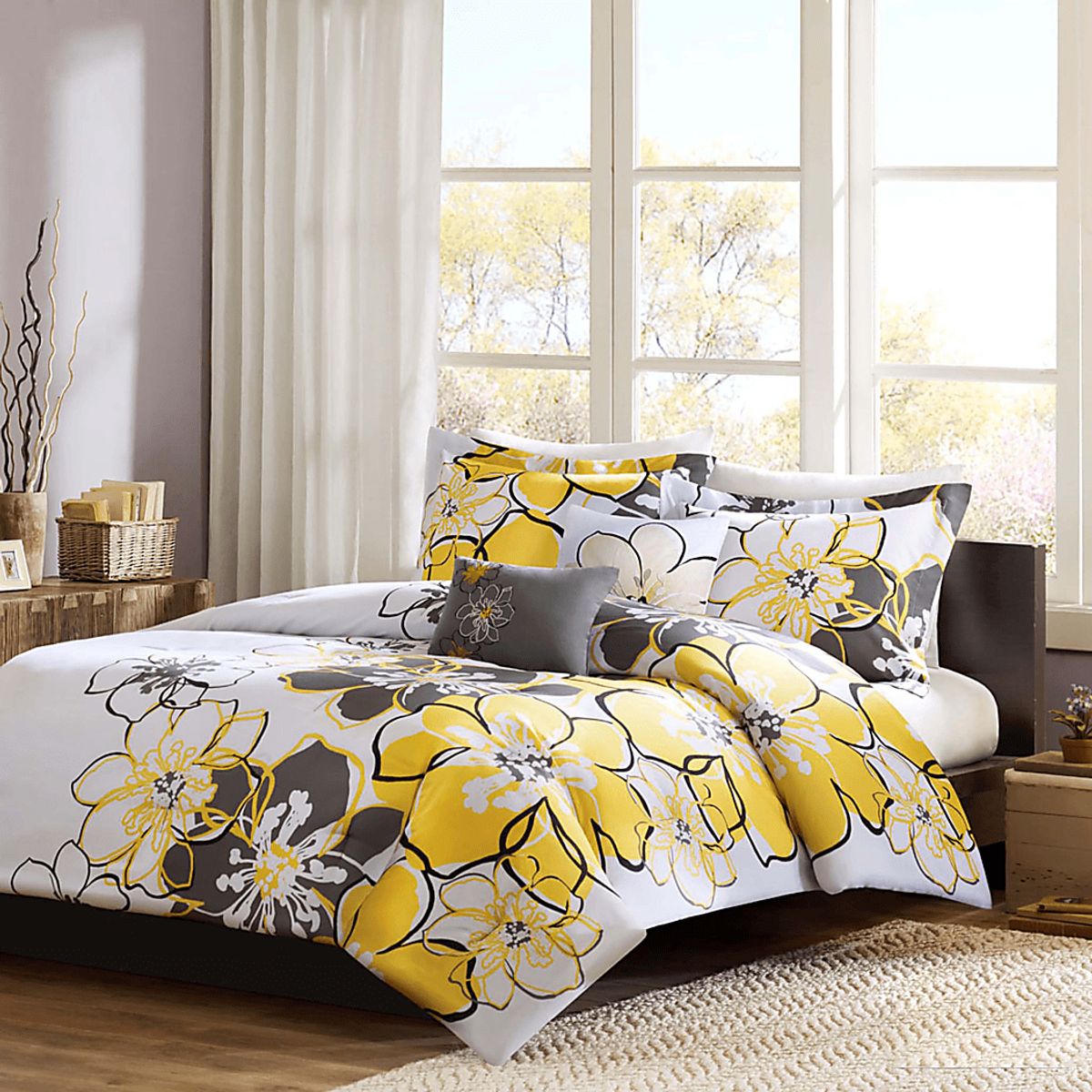Aleen Yellow Full Comforter Set | Rooms to Go
