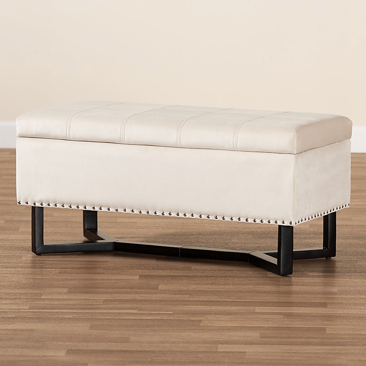 Alema Beige Storage Ottoman - Rooms To Go