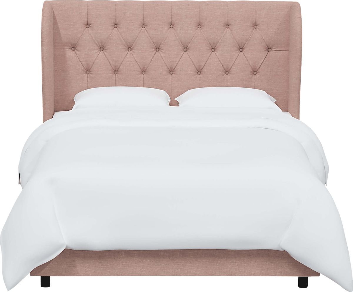 Aleta Pink Linen,Polyester Fabric King Bed | Rooms to Go