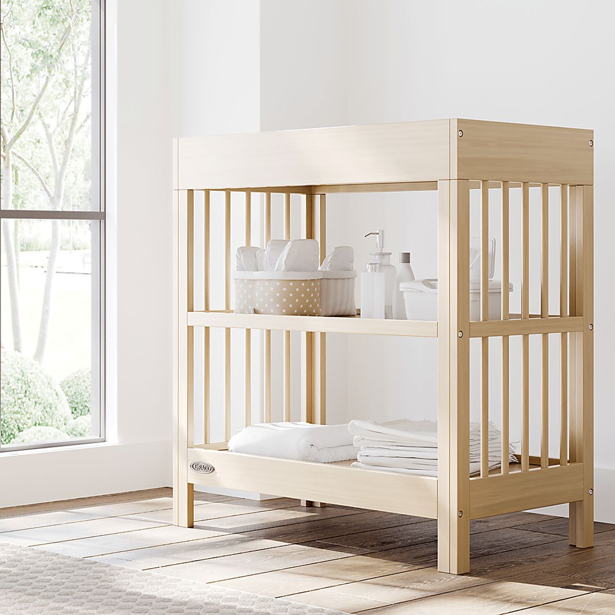 Alexei Brown Dark Wood Changing Table | Rooms to Go