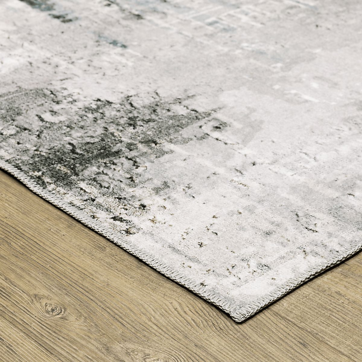 Alfaree Gray Polyester Fabric Rug | Rooms to Go