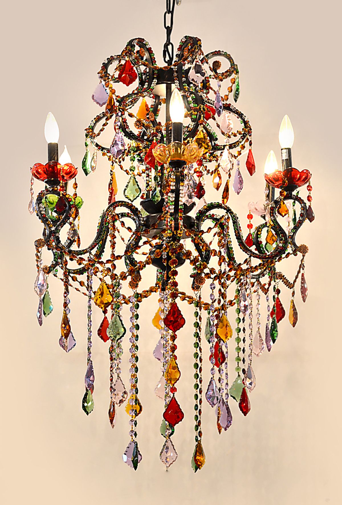 Alhena Brown Dark Wood Chandelier | Rooms to Go