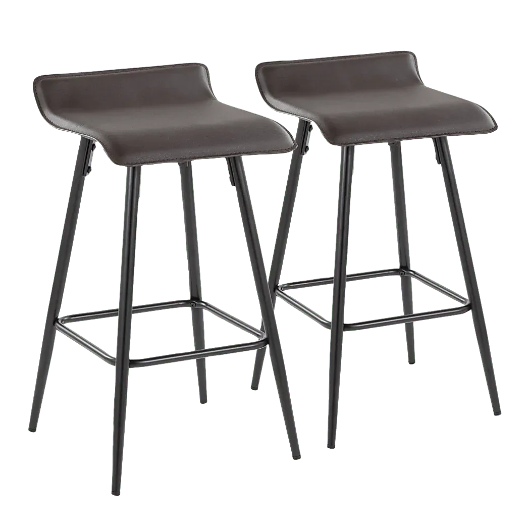 Aliceanna Black Black,Colors Espresso Brown Counter Height Stool, Set ...