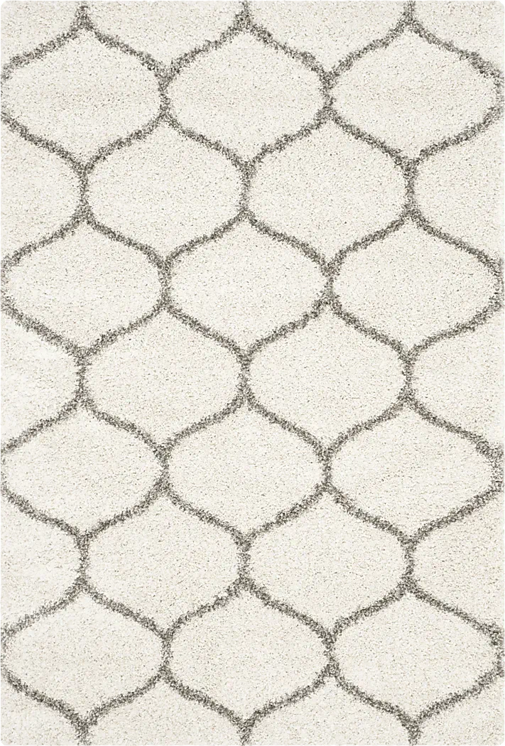 Alicia Ivory Beige Polypropylene Fabric Rug | Rooms to Go
