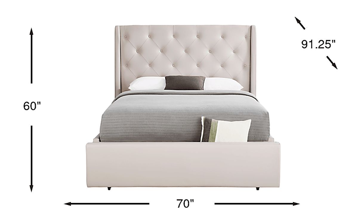 Alison II Light Gray 3 Pc Queen Upholstered Storage Bed | Rooms to Go
