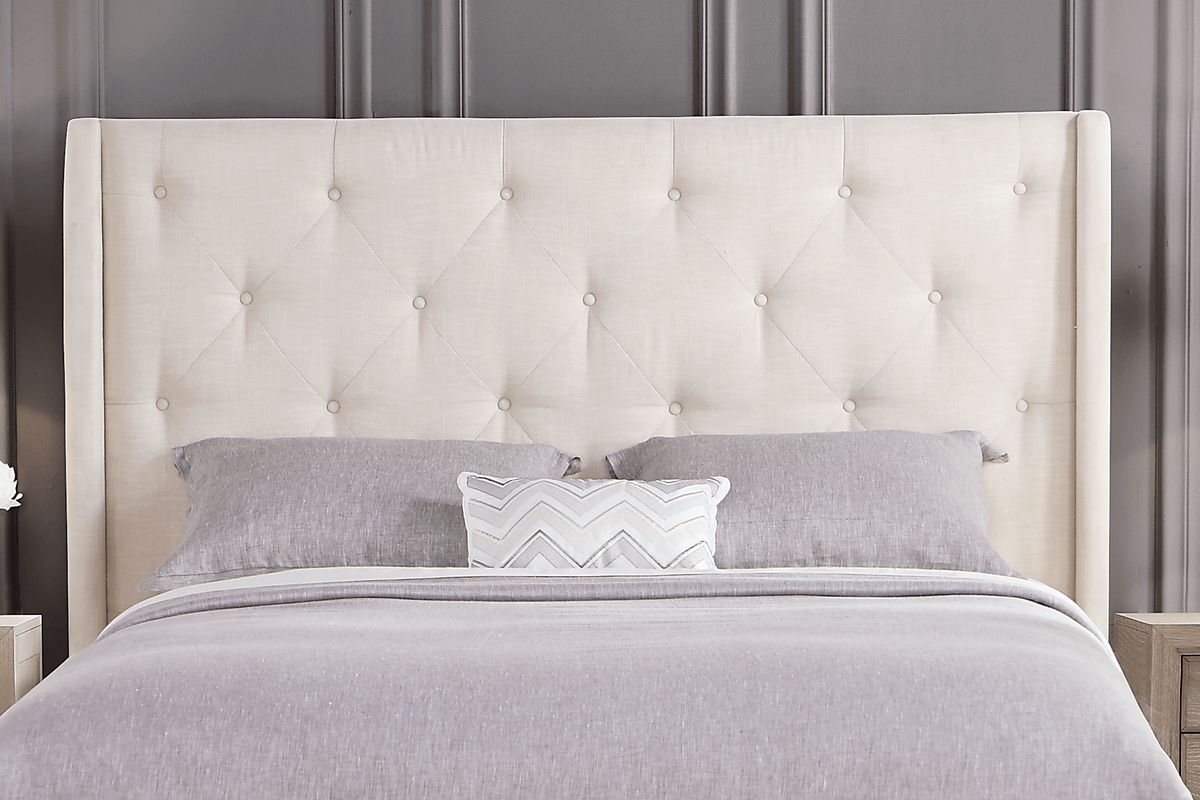 Alison Oatmeal Colors,White 3 Pc King Bed With 2 Drawer Storage | Rooms ...